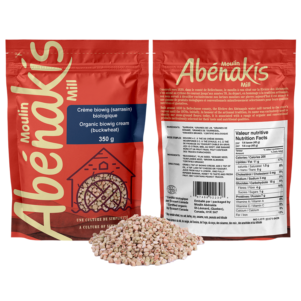 Sarrasin blanc décortiqué 100% biologique - Moulin Abénakis