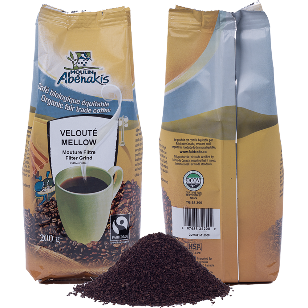 Mellow Ground Coffee, 100% organic and fair trade - Abenakis Mill ...